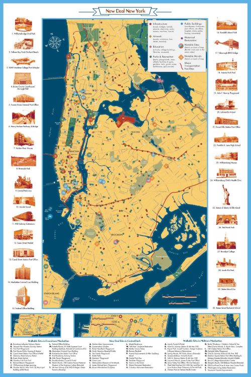 Map and Guide WPA NYC