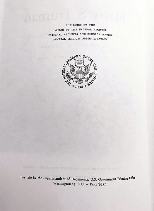 Public Papers of the Presidents of the United States: Harry S. Truman ...